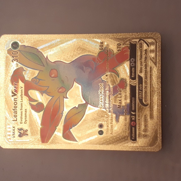 Pokemon | Other | Vmax Leafeon Pokemon Gold | Poshmark